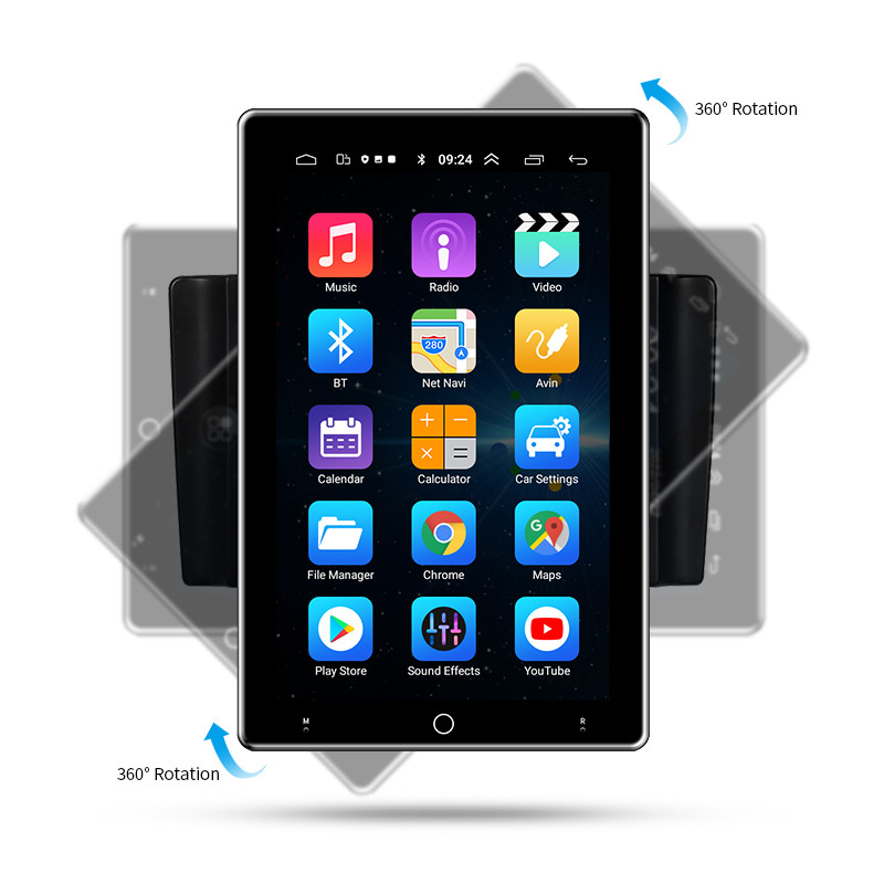 10 Inch Car Android GPS Navigation 360 Degree Rotate Double Din ...